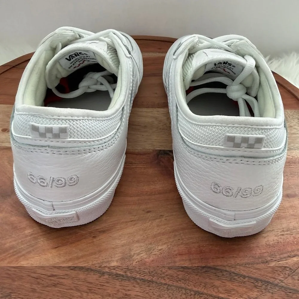 Vans | Shoes | Vans Rowley Pro 6699 White Leather Skate Shoes Men 65 ...